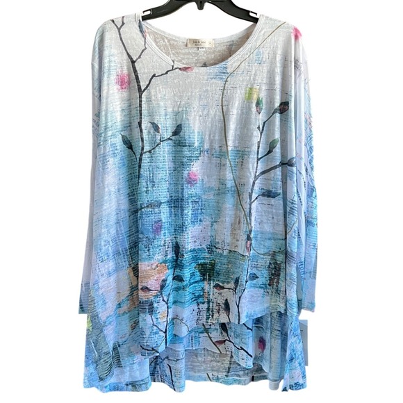 Jess & Jane | Tops | Jess Jane 2x Juliana Nwt Tunic Top Floral Print ...
